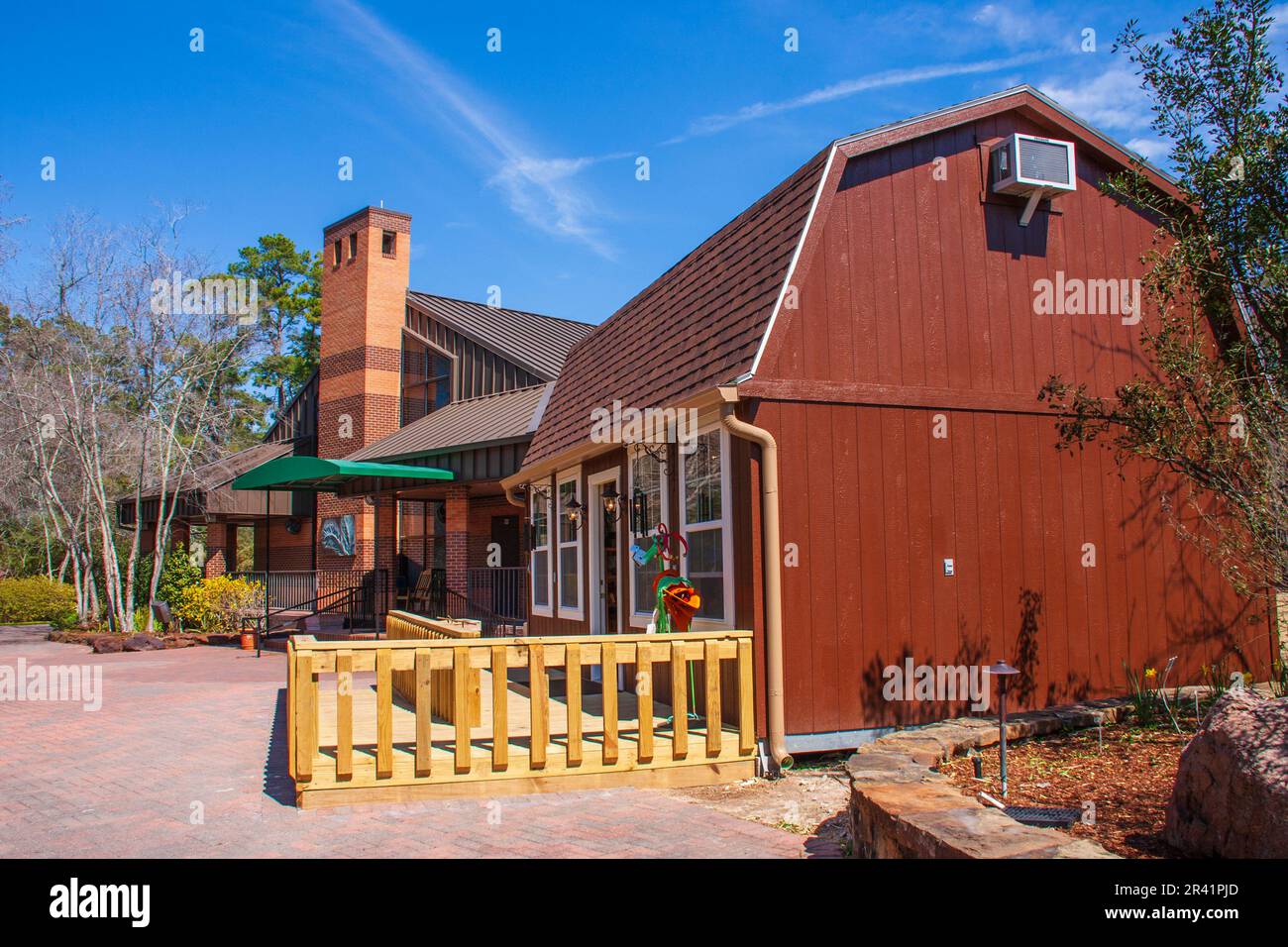 Gift Shop and plaza at Mercer Arboretum and Botanical Gardens in Spring ...