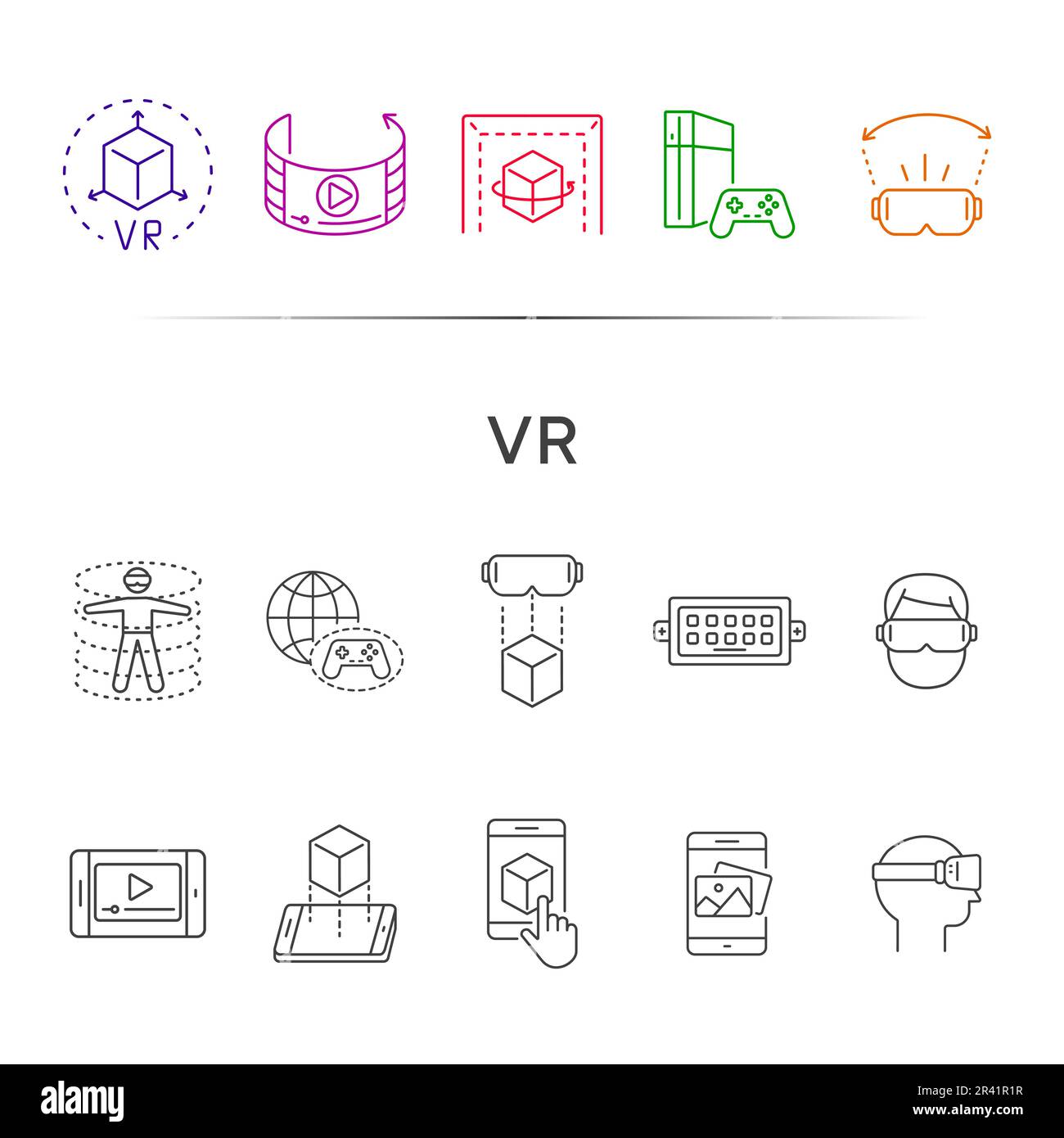 VR icon set Stock Vector Image & Art - Alamy