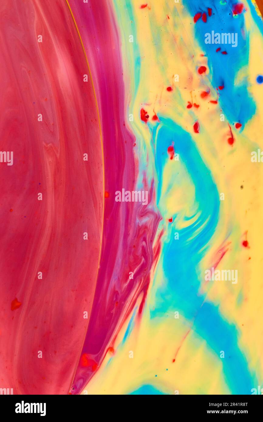 Vibrant colors clash in abstract art of solar flare in space background ...