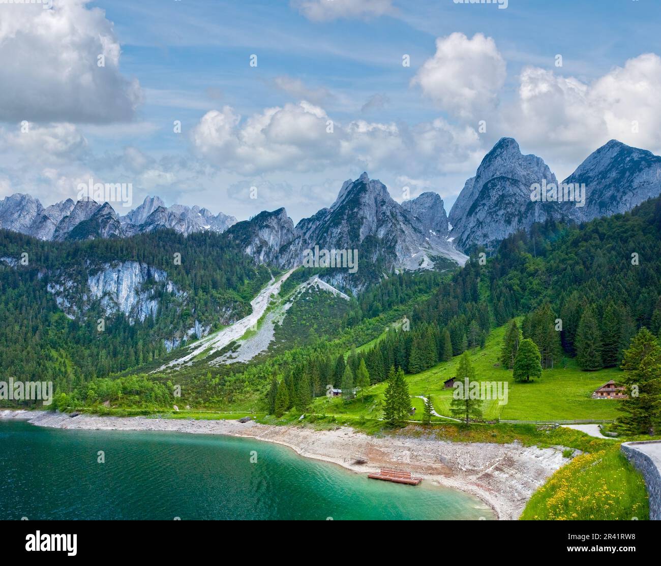 Beautiful summer alpine lake gosausee view hi-res stock photography and ...