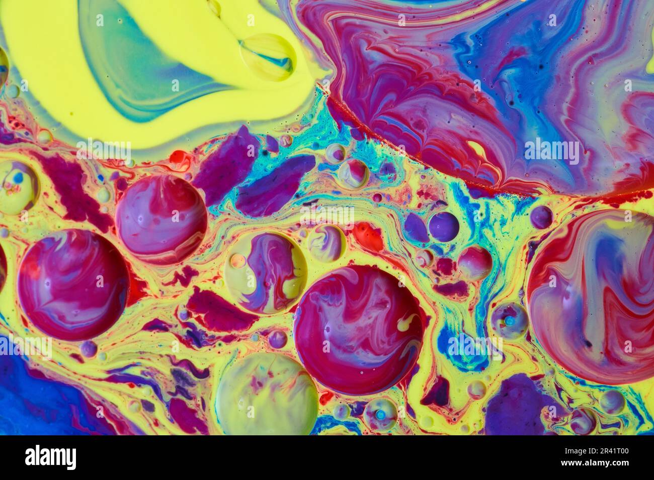 Abstract planetary galaxy star alignment worlds in swirling vibrant ...