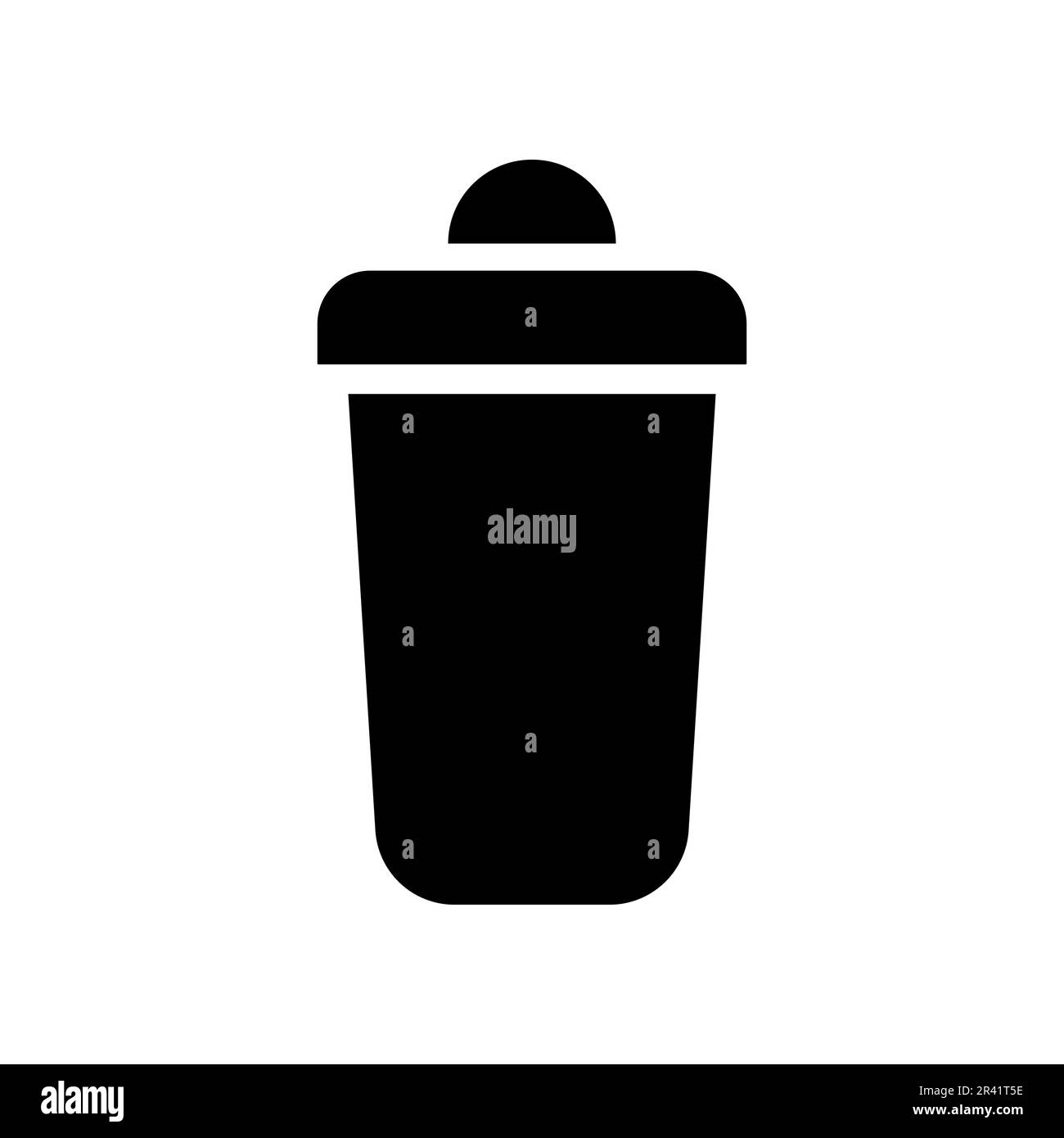 Bin Fill Icon Symbol Vector. Black Glyph Bin Icon Stock Vector Image ...