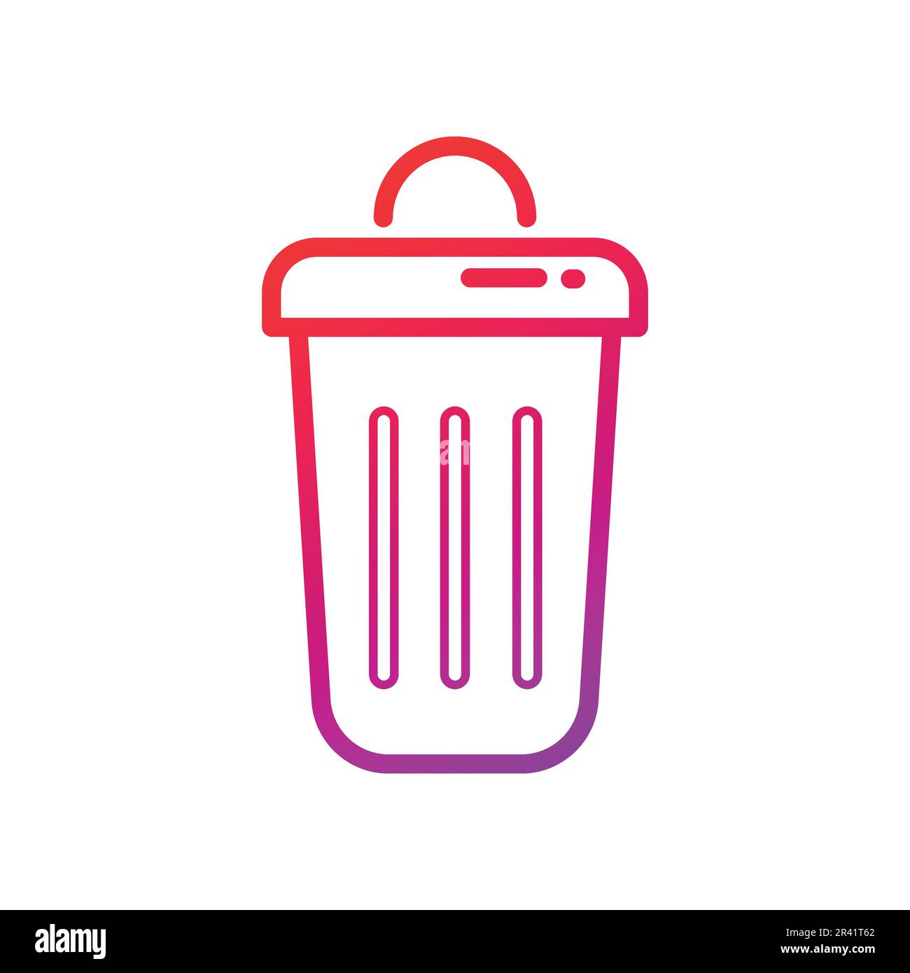 Bin Gradient Icon Vector Illustration Stock Vector Image & Art - Alamy