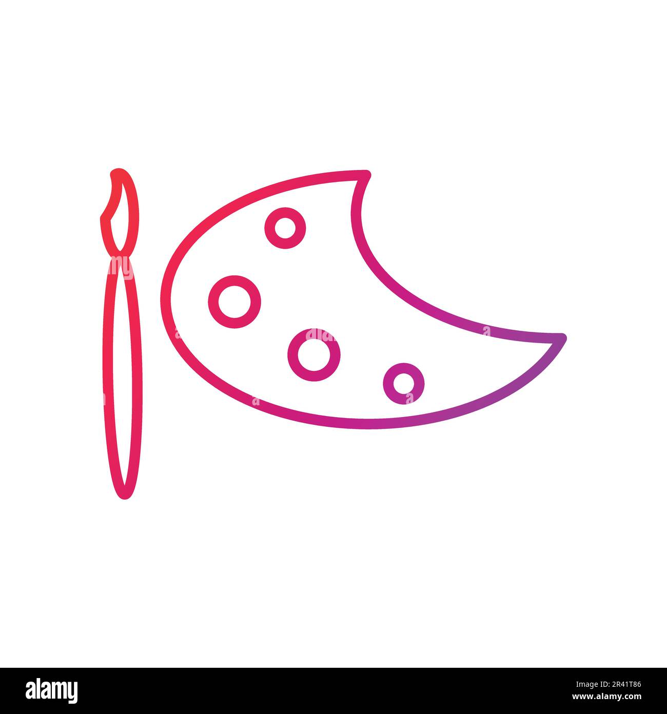 Color plate Gradient Icon Vector Illustration Stock Vector Image & Art ...