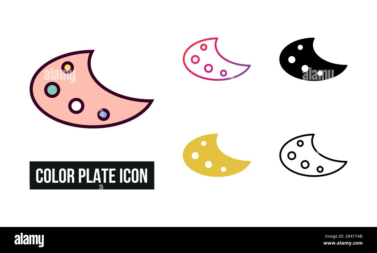 Color plate Icon Set Vector Illustration Stock Vector Image & Art - Alamy