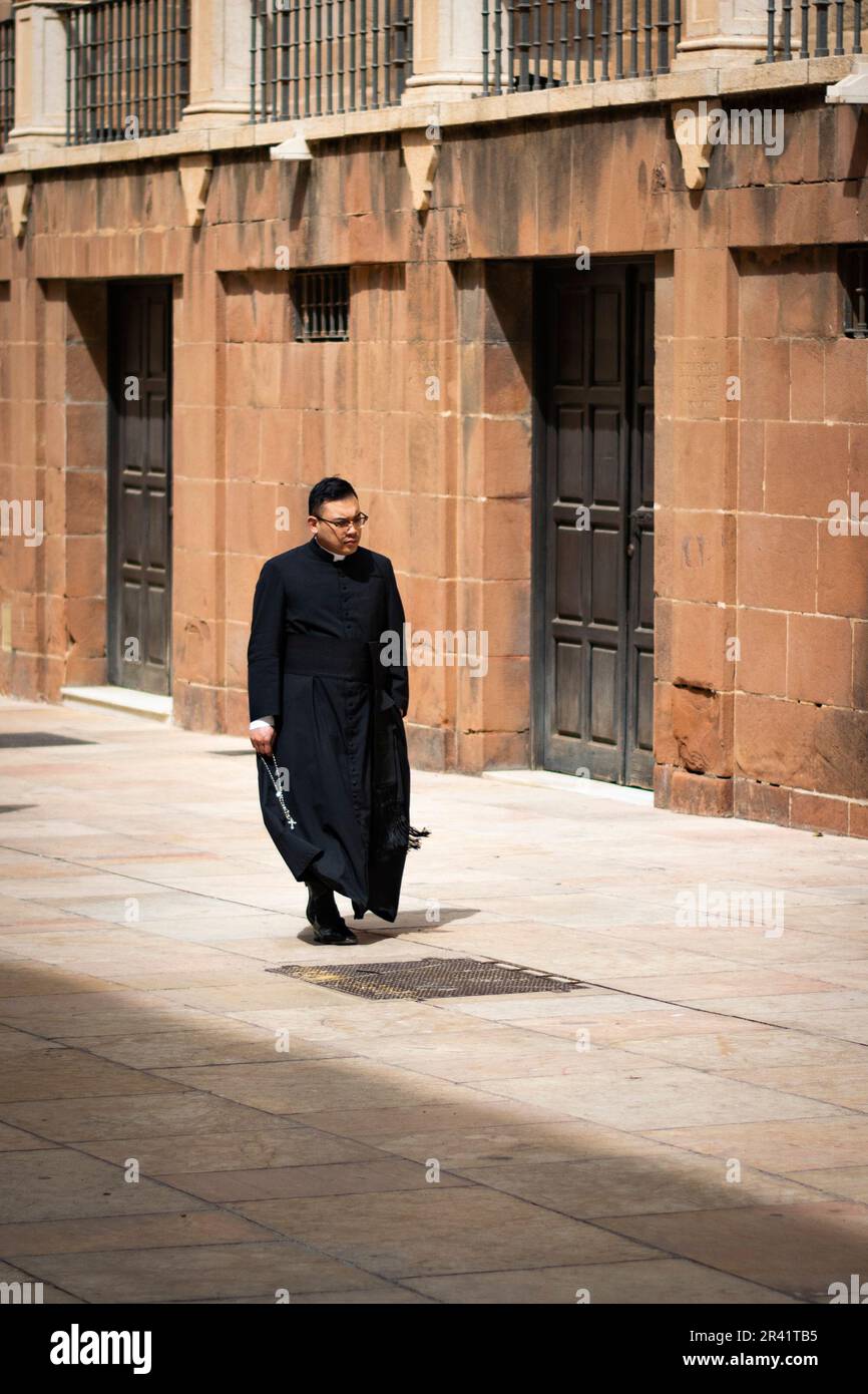 19th April 2023: A preist is seen walking the boundaries of Catedral de ...