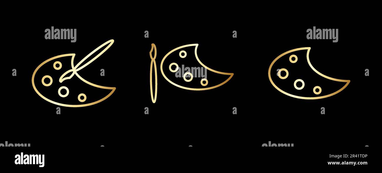 Golden Color plate Icon Vector Illustration Stock Vector Image & Art ...