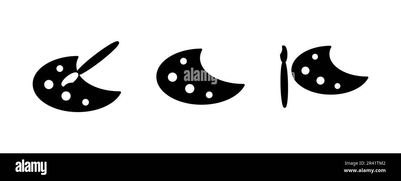 Color plate Fill Icon Symbol Vector. Black Glyph Color plate Icon Stock ...