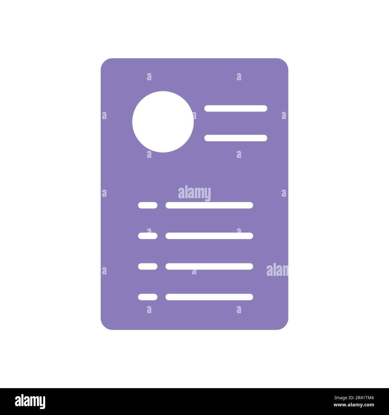 Flat CV Icon Symbol Vector Illustration Stock Vector Image & Art - Alamy