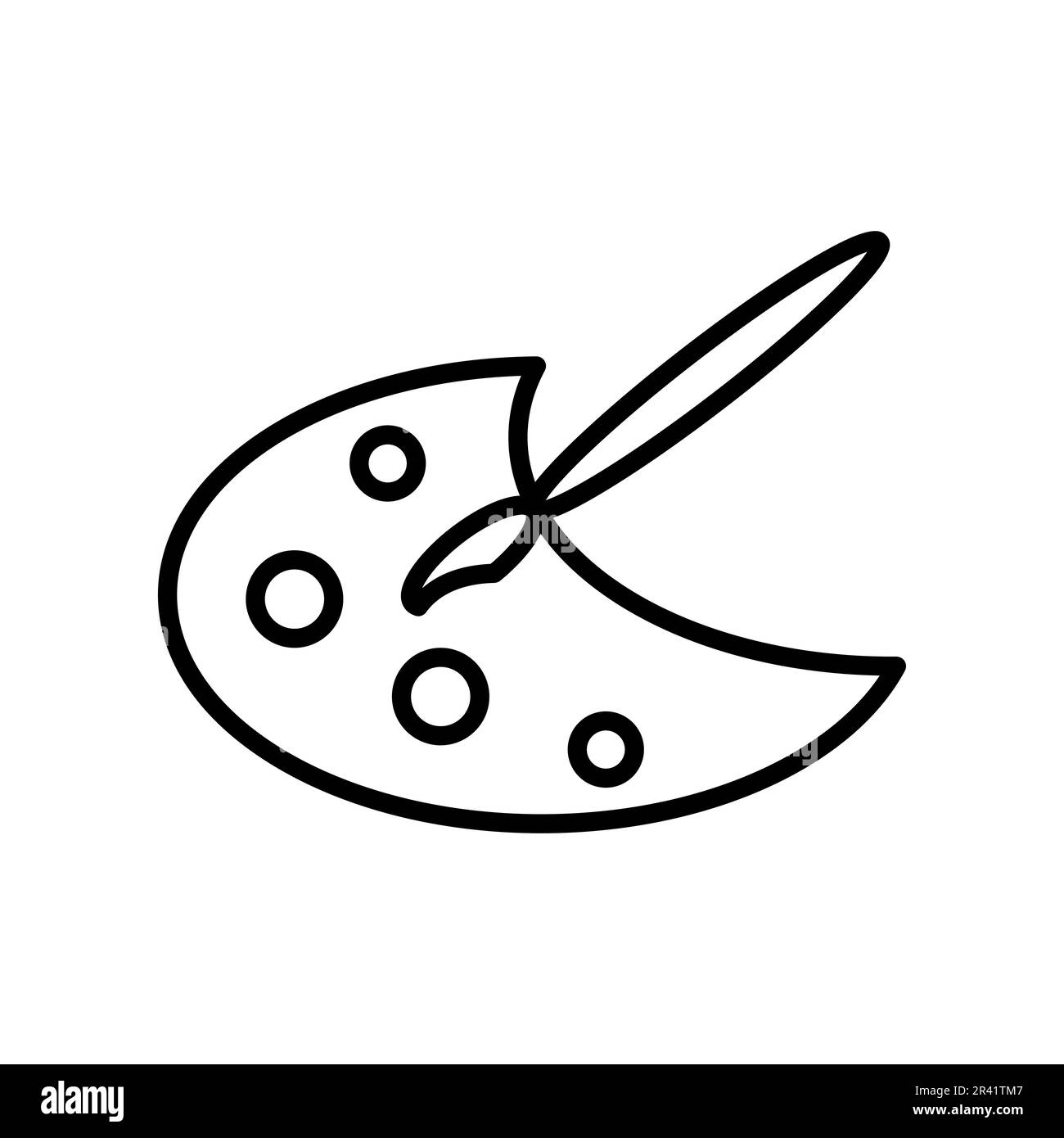 Color plate Lineal Icon Symbol Vector. Black Outline Color plate Icon ...