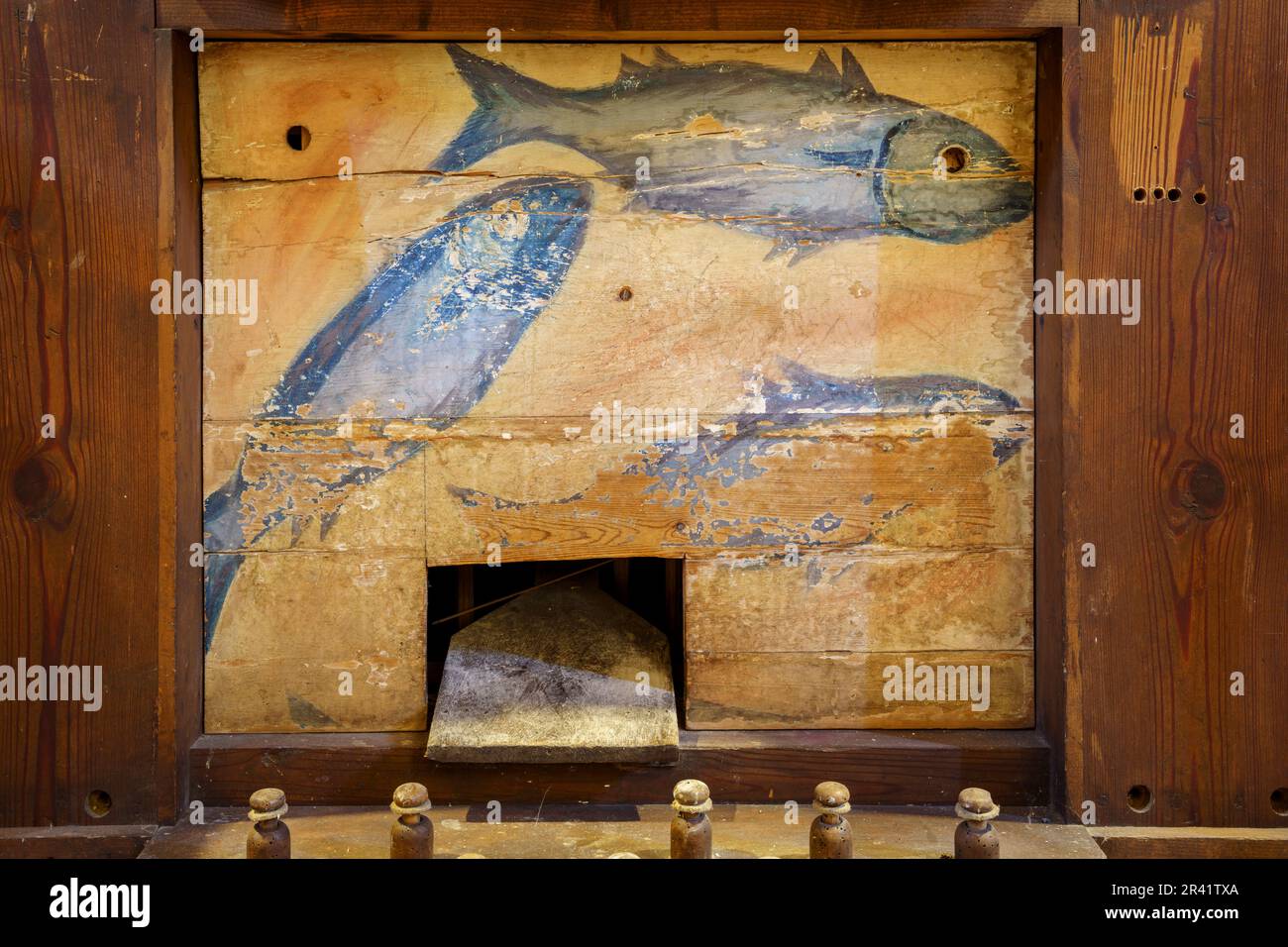 Exvoto painted fish in the organ Stock Photo - Alamy