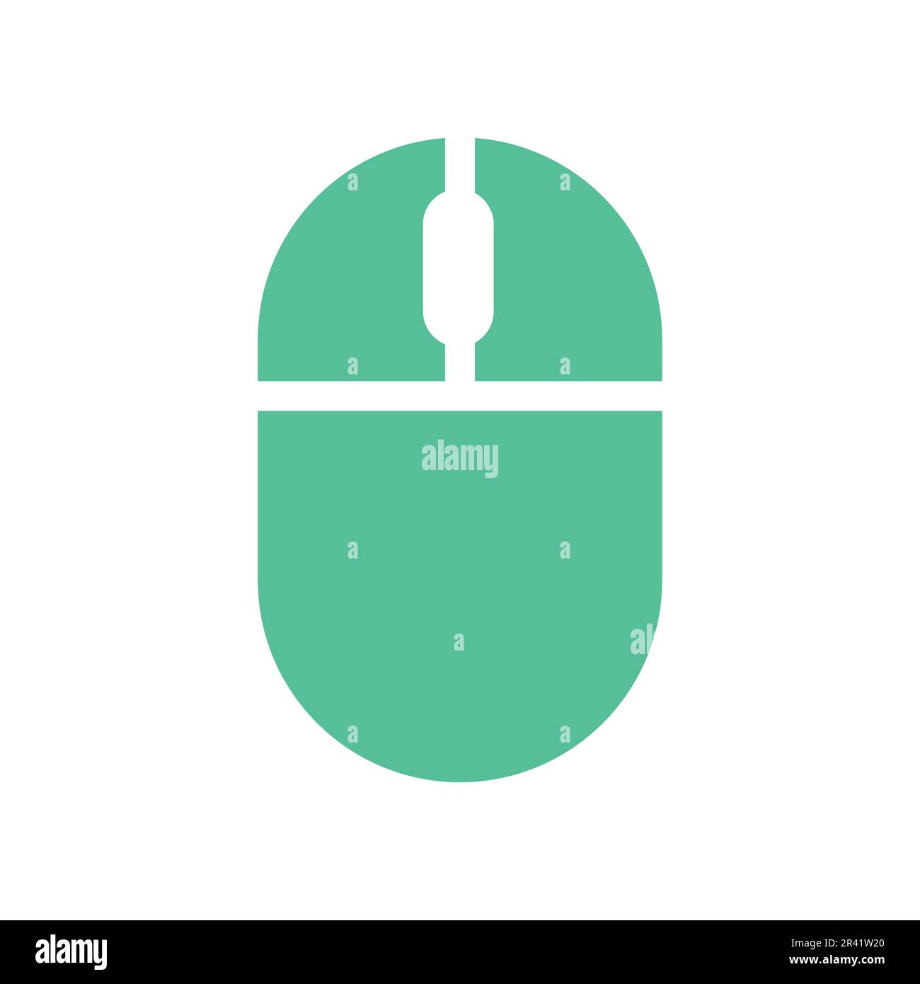 Flat Computer Mouse Icon Symbol Vector Illustration Stock Vector Image ...