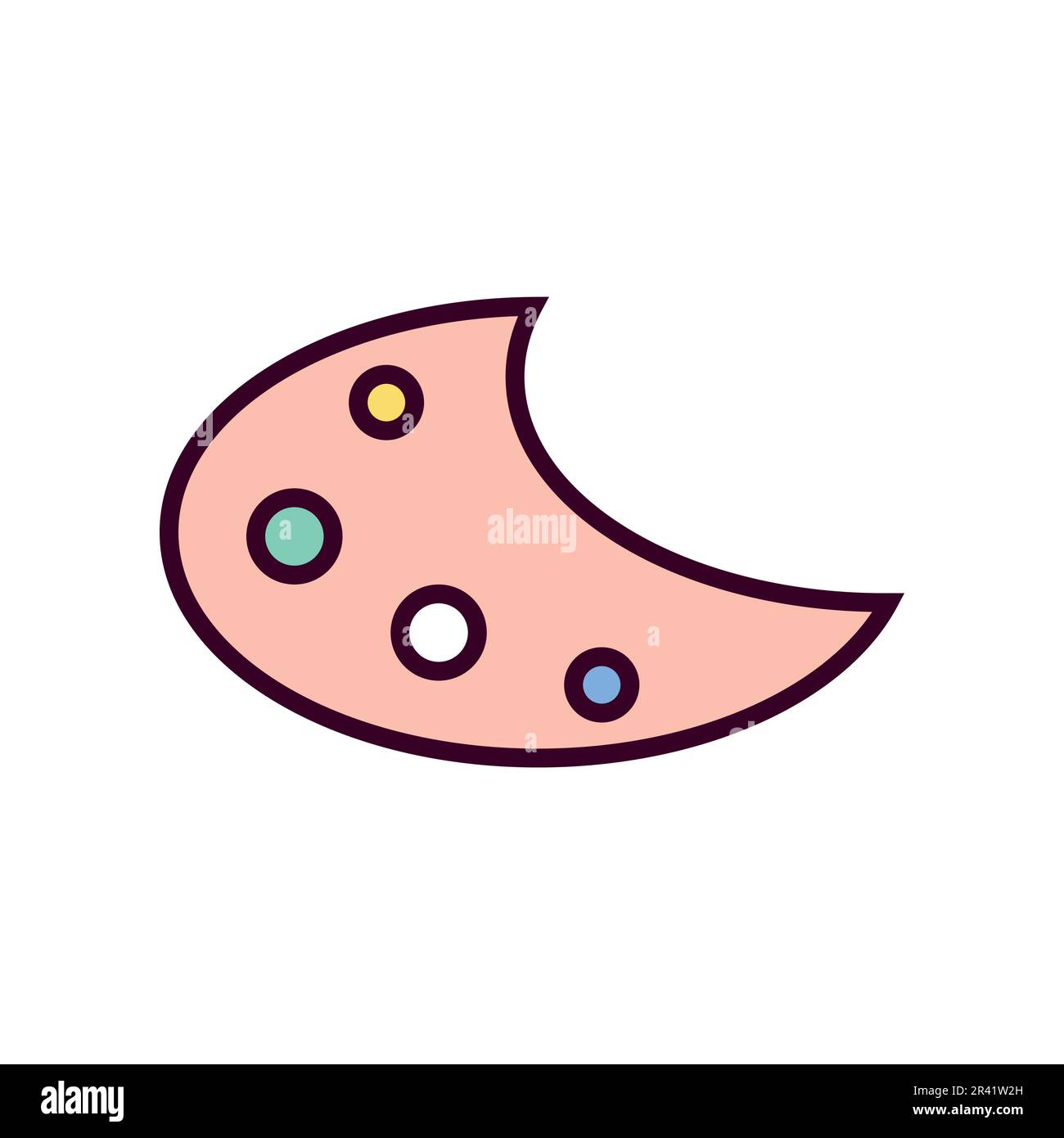 Color plate Icon Vector Illustration. Color plate Lineal Color Icon ...