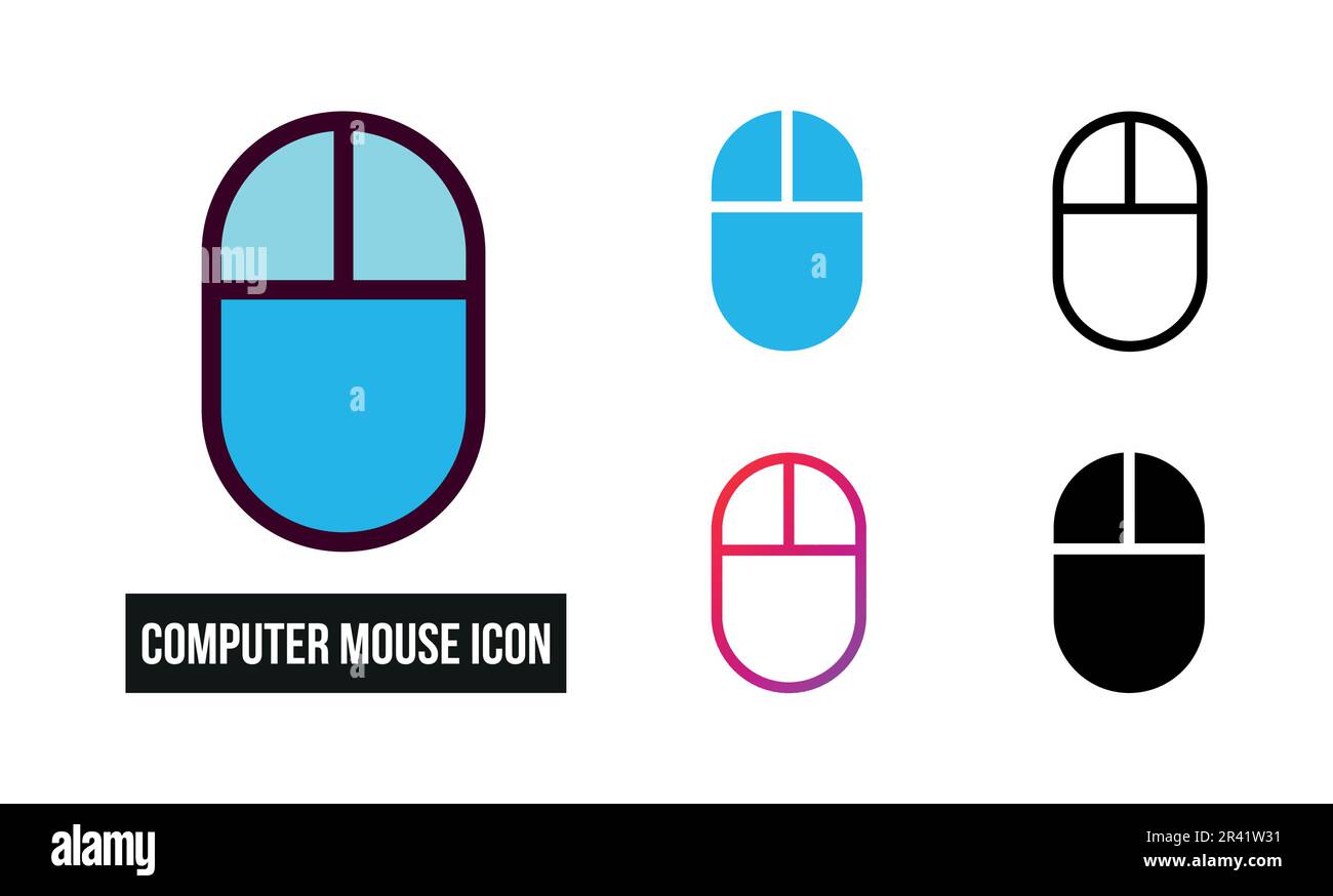 Computer Mouse Icon Set Vector Illustration Stock Vector Image & Art ...
