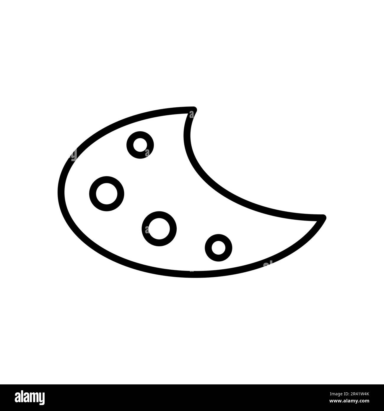 Color plate Lineal Icon Symbol Vector. Black Outline Color plate Icon ...