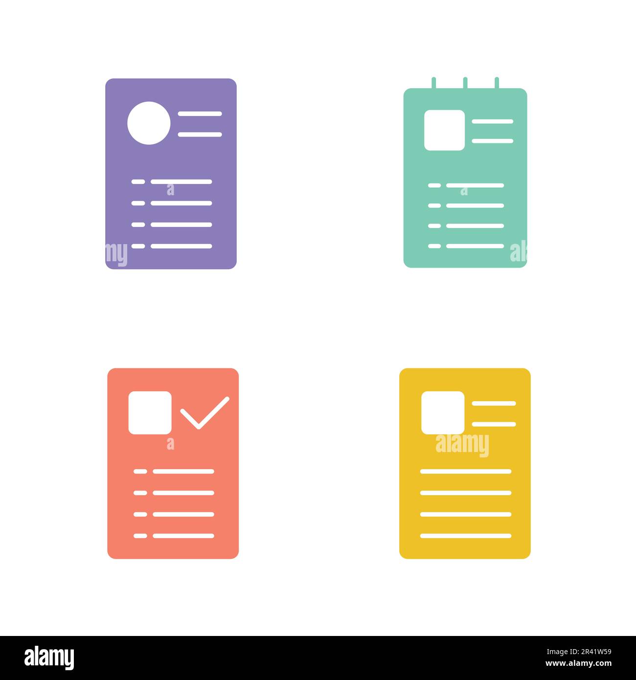 Flat CV Icon Symbol Vector Illustration Stock Vector Image & Art - Alamy