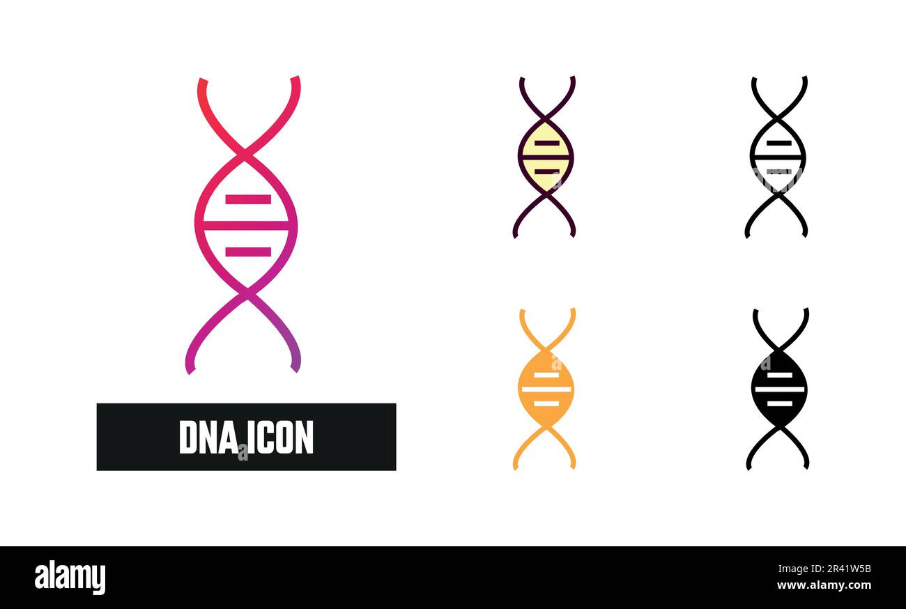 Dna Icon Set Vector Illustration Stock Vector Image & Art - Alamy