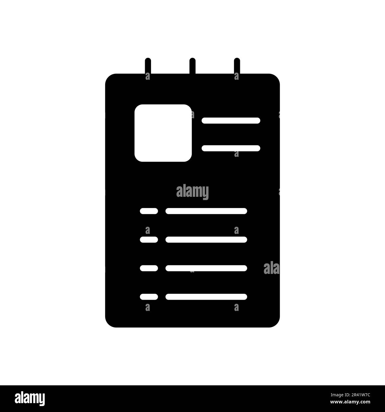 CV Fill Icon Symbol Vector. Black Glyph CV Icon Stock Vector Image ...