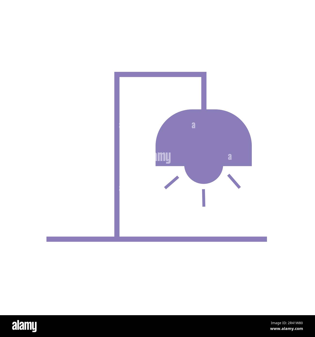 Flat Desk Lamp Icon Symbol Vector Illustration Stock Vector Image & Art ...