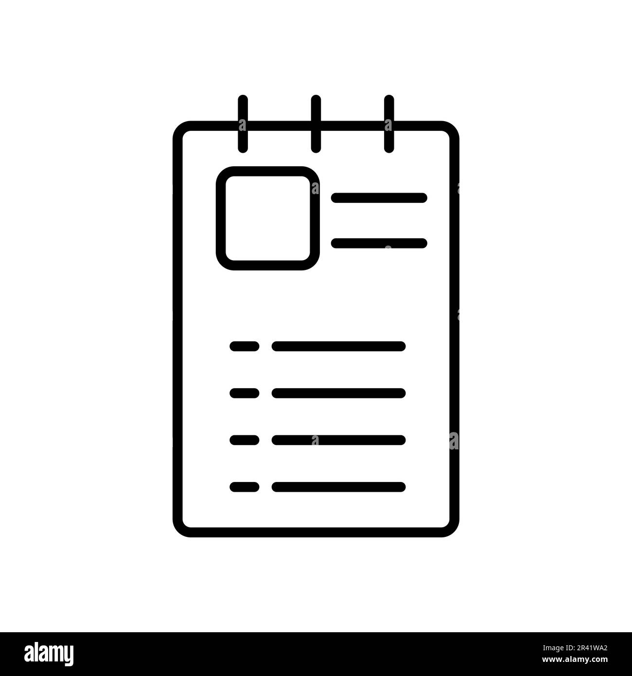 CV Lineal Icon Symbol Vector. Black Outline CV Icon Stock Vector Image ...