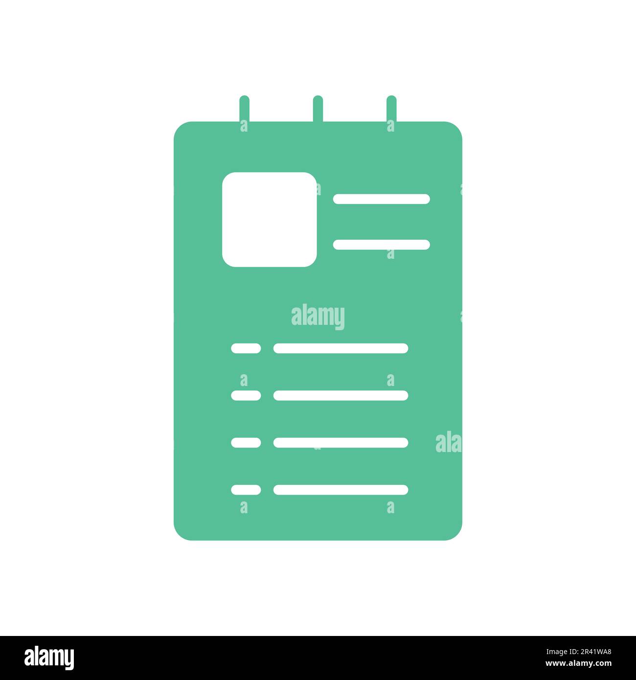 Flat CV Icon Symbol Vector Illustration Stock Vector Image & Art - Alamy