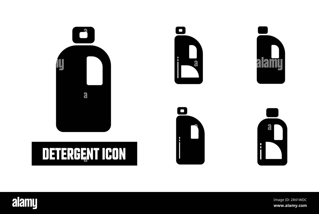 Detergent Fill Icon Symbol Vector. Black Glyph Detergent Icon Stock ...