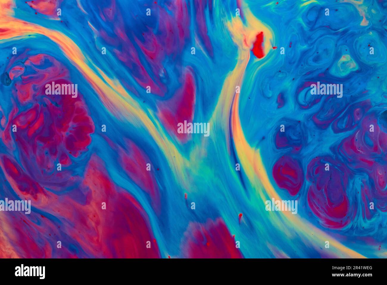 Fantasy abstract vibrant colors blue and purple with gold streak cosmic ...