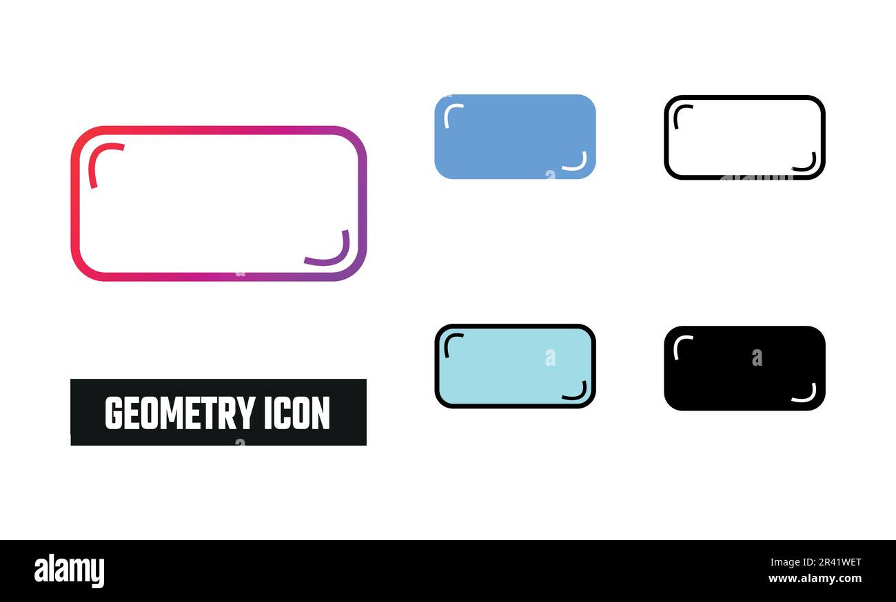 Geometry Icon Set Vector Illustration Stock Vector Image & Art - Alamy