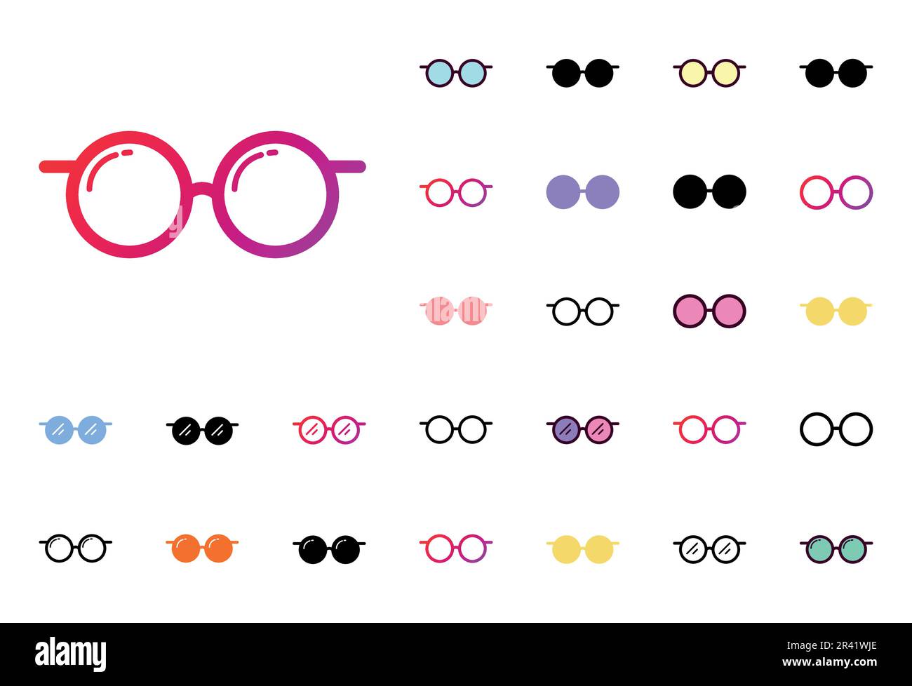 Glasses Icon Set Vector Illustration Stock Vector Image And Art Alamy
