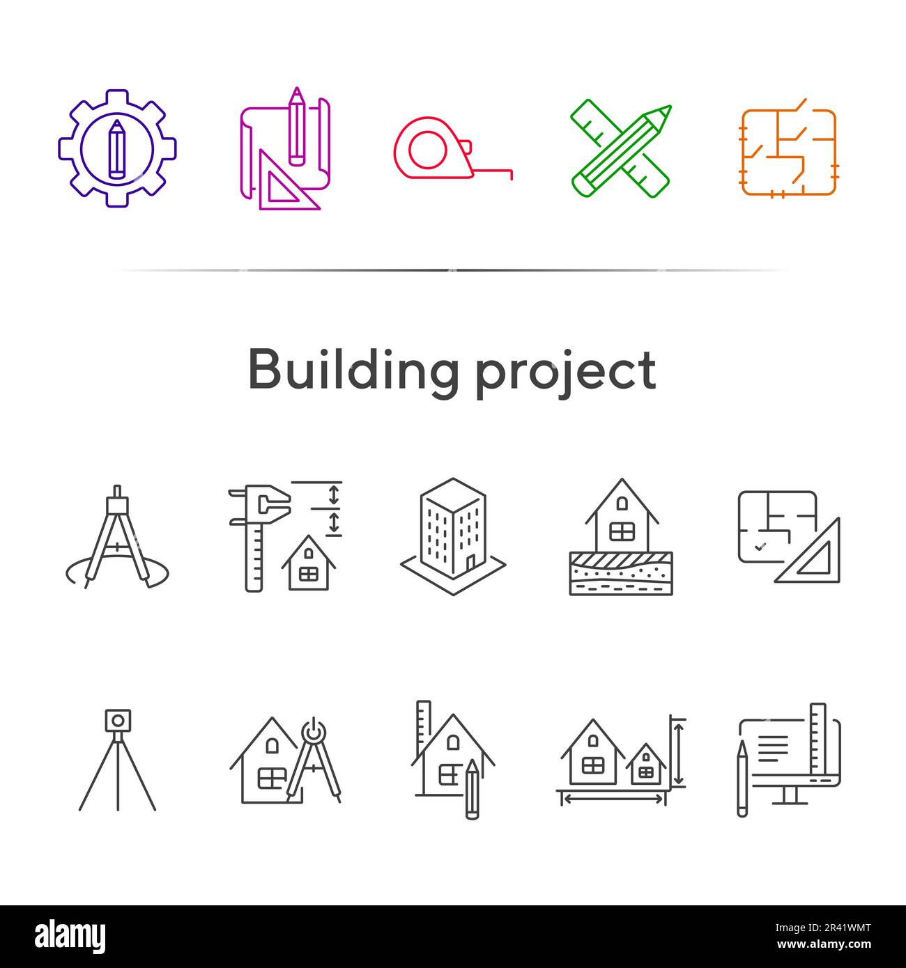 Construction project site layout Cut Out Stock Images & Pictures - Alamy