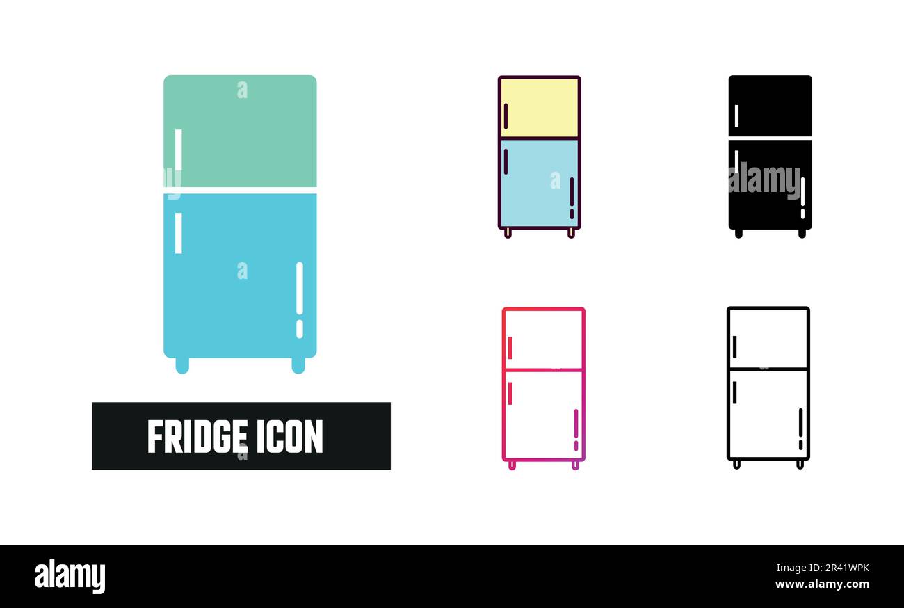 Fridge Icon Set Vector Illustration Stock Vector Image & Art - Alamy