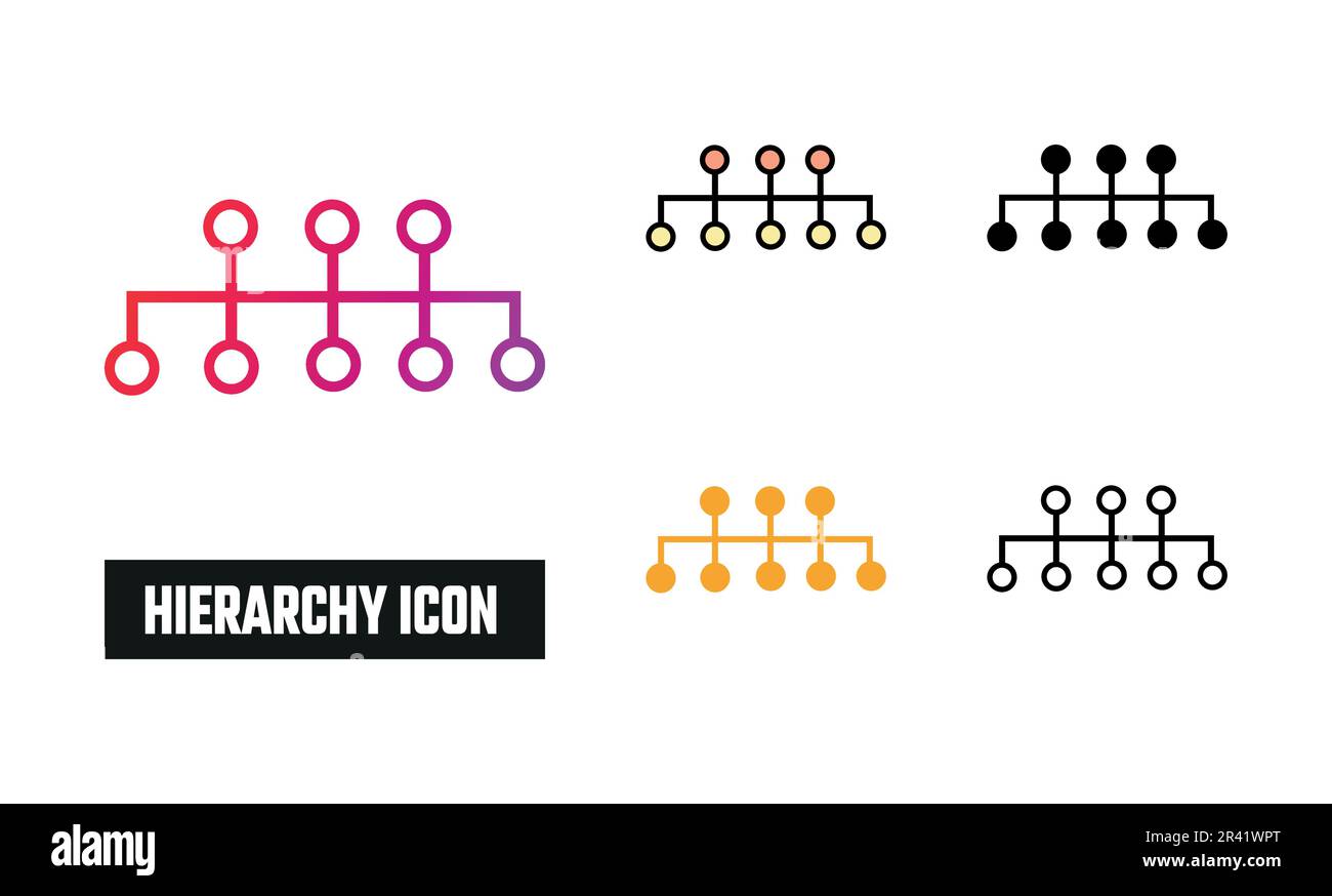 Hierarchy Icon Set Vector Illustration Stock Vector Image & Art - Alamy