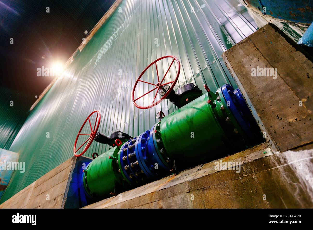 Large pressure valve in hydroelectric power plant Stock Photo - Alamy