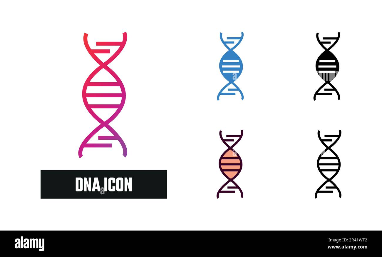 Dna Icon Set Vector Illustration Stock Vector Image & Art - Alamy