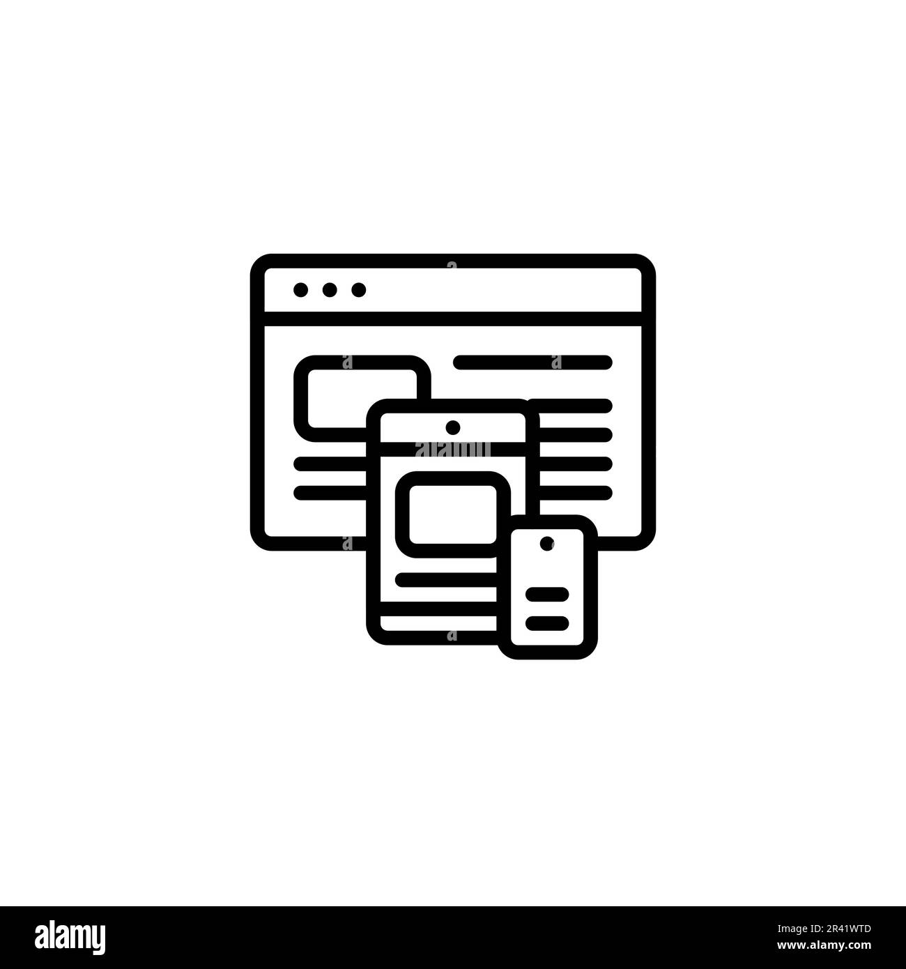 Design Resolution Responsive Web Layouts For All Devices And Resolutions Stock Vector Image