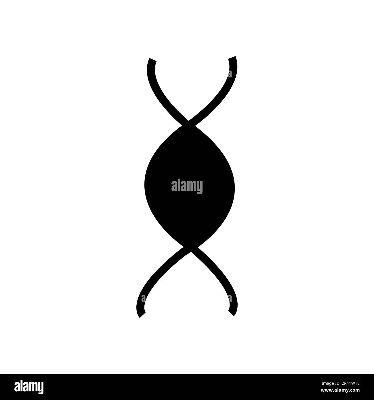 Dna Fill Icon Symbol Vector. Black Glyph Dna Icon Stock Vector Image ...