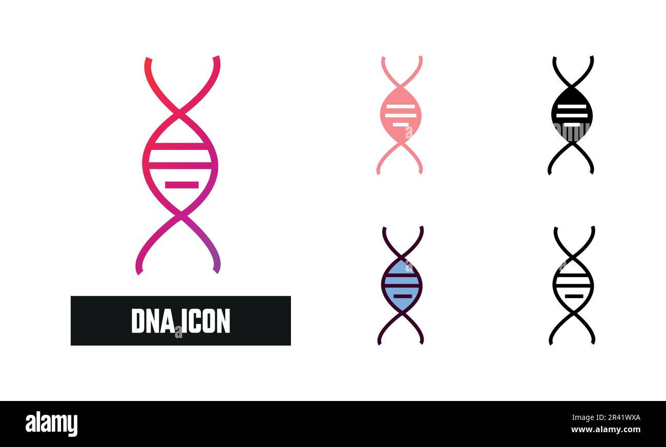 Dna Icon Set Vector Illustration Stock Vector Image & Art - Alamy