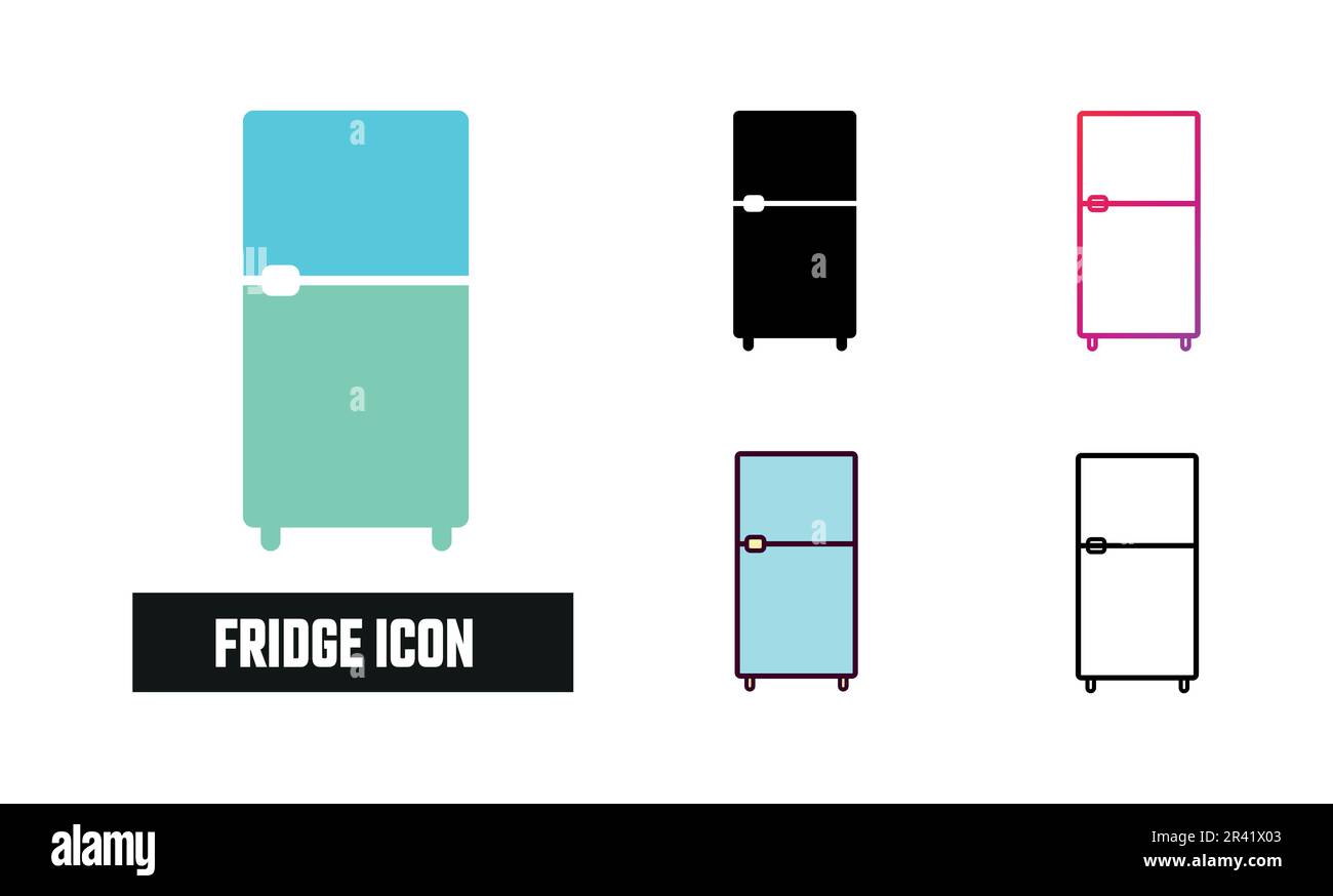 Fridge Icon Set Vector Illustration Stock Vector Image & Art - Alamy