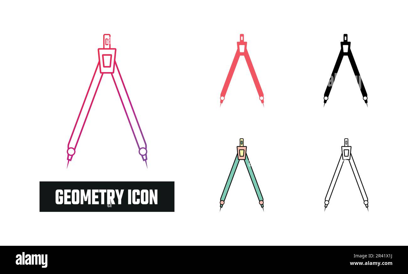 Geometry Icon Set Vector Illustration Stock Vector Image & Art - Alamy