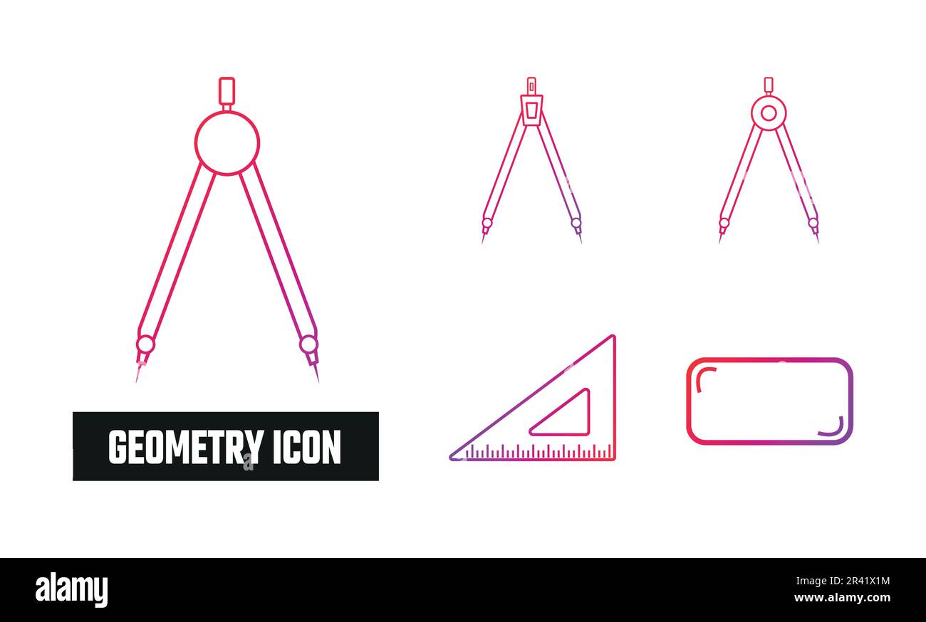 Geometry Gradient Icon Vector Illustration Stock Vector Image & Art - Alamy