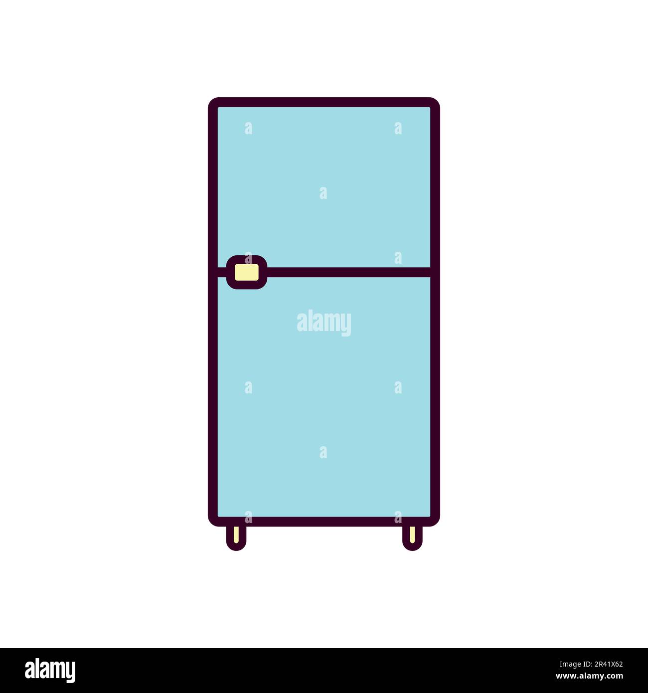 Fridge Icon Vector Illustration. Fridge Lineal Color Icon Stock Vector ...