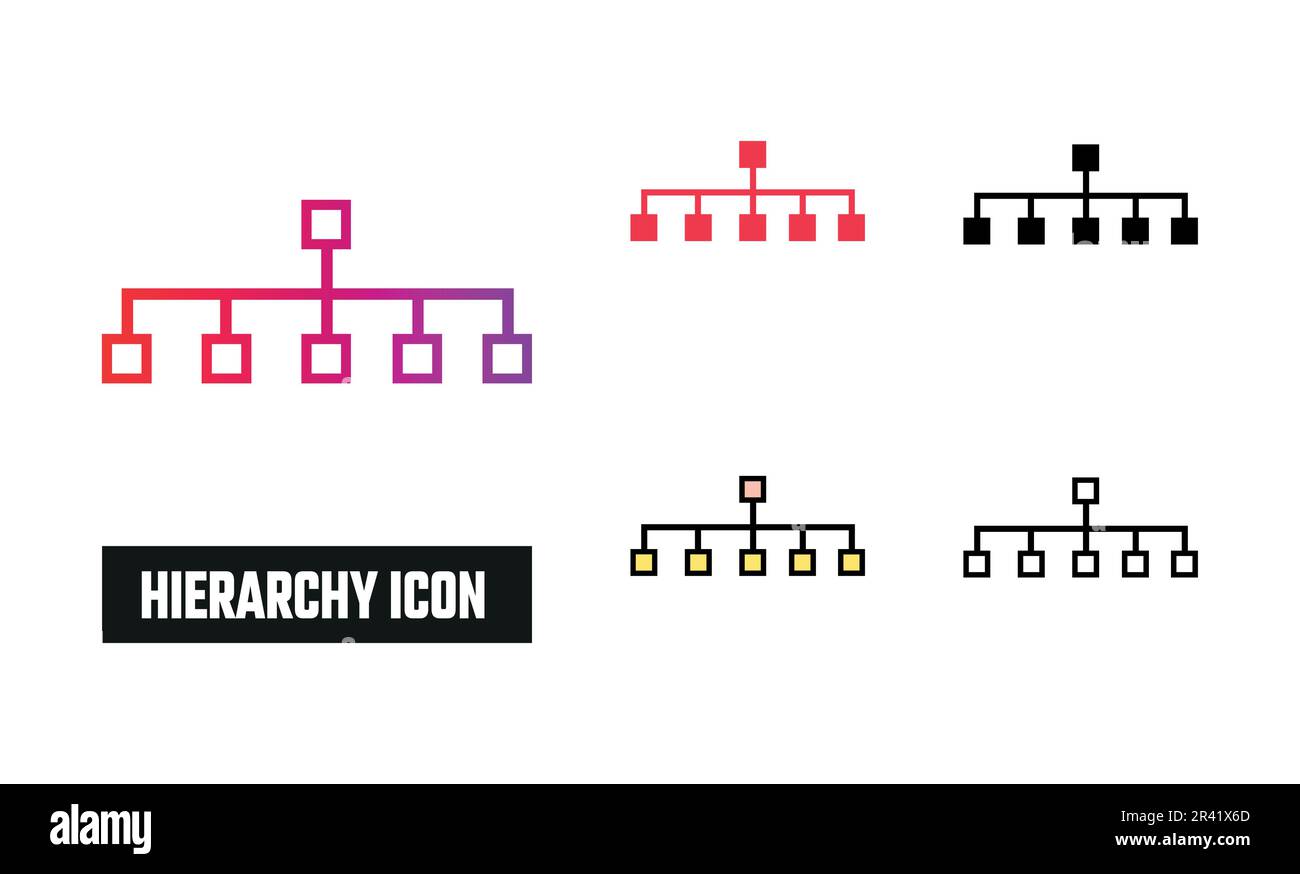 Hierarchy Icon Set Vector Illustration Stock Vector Image & Art - Alamy