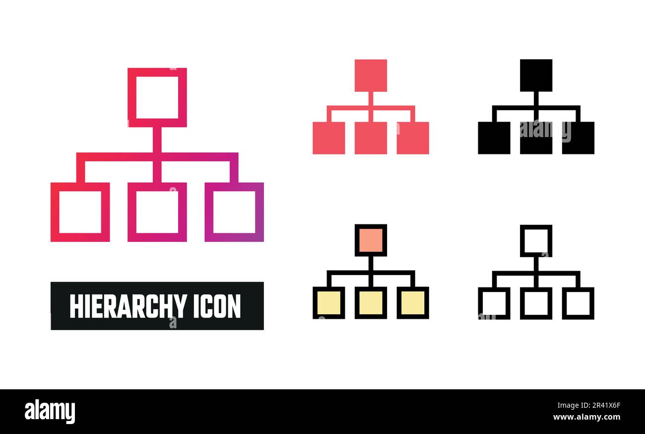 Hierarchy Icon Set Vector Illustration Stock Vector Image & Art - Alamy