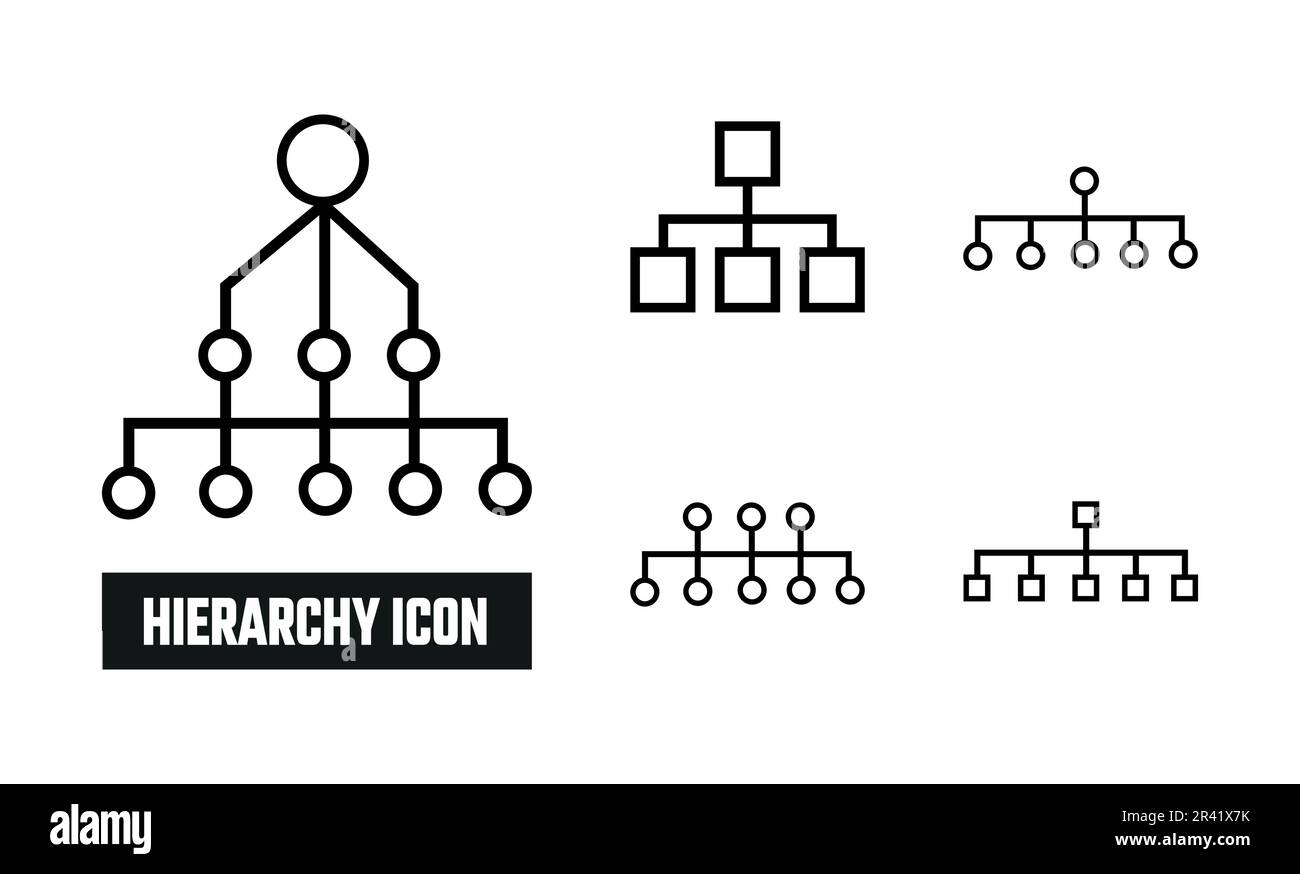 Hierarchy Lineal Icon Symbol Vector Black Outline Hierarchy Icon Stock Vector Image And Art Alamy