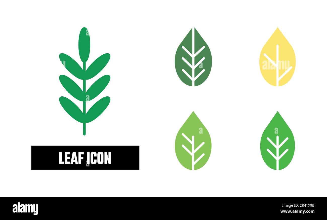 Flat Leaf Icon Symbol Vector Illustration Stock Vector Image & Art - Alamy