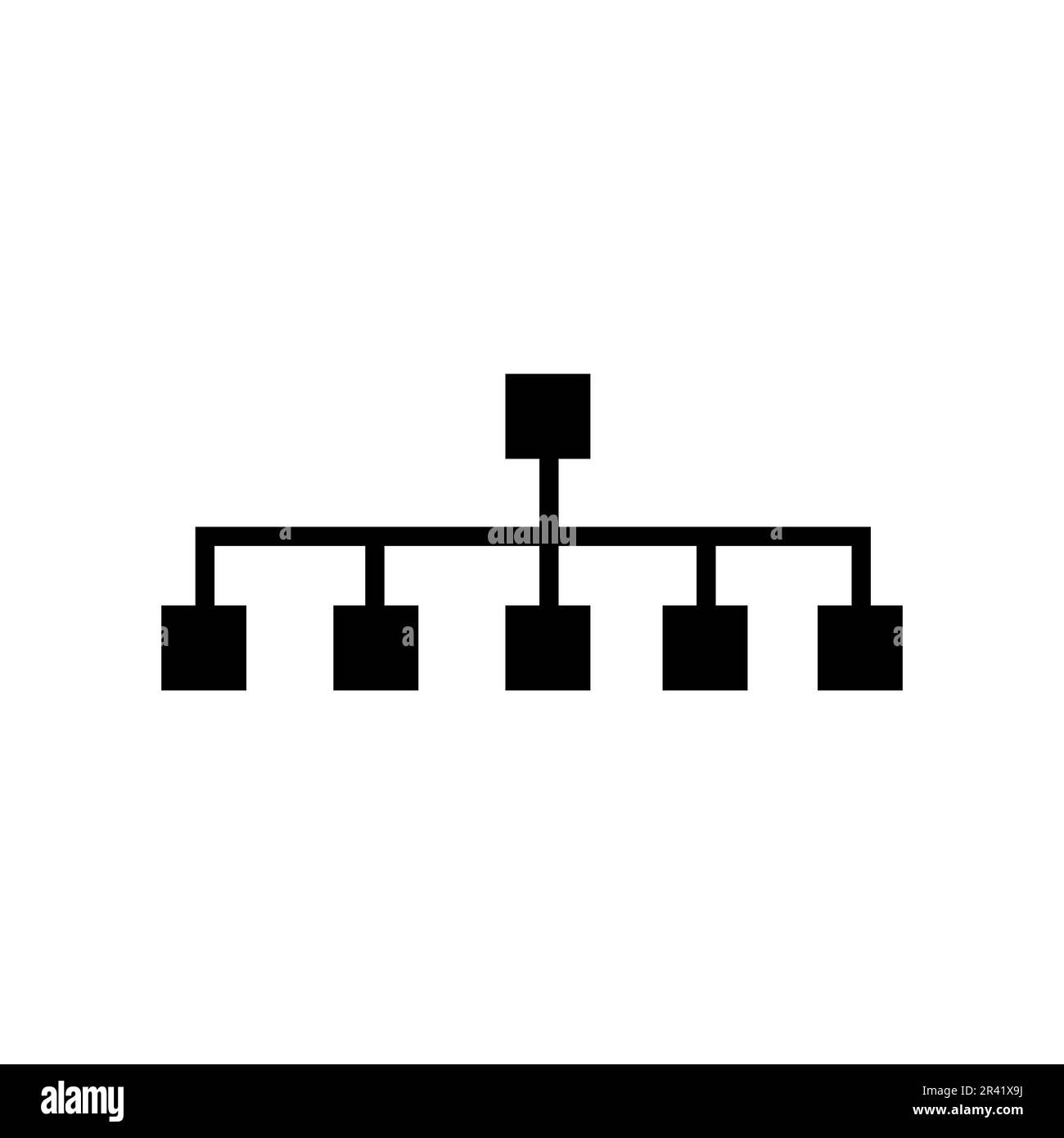 Hierarchy Fill Icon Symbol Vector. Black Glyph Hierarchy Icon Stock ...