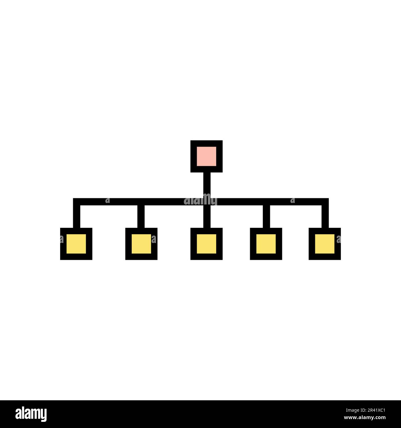 Hierarchy Icon Vector Illustration. Hierarchy Lineal Color Icon Stock ...