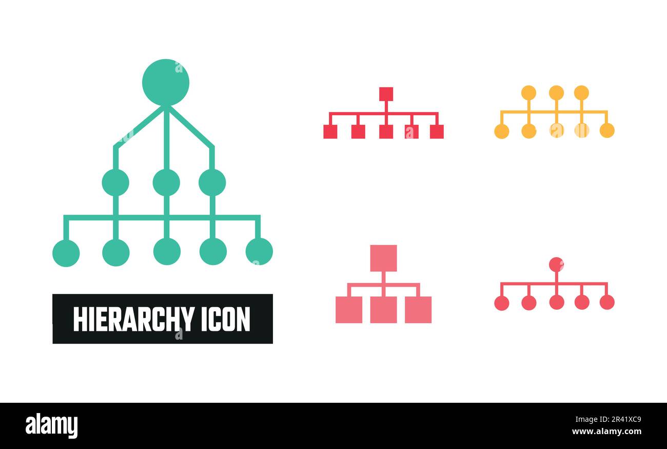 Flat Hierarchy Icon Symbol Vector Illustration Stock Vector Image & Art ...
