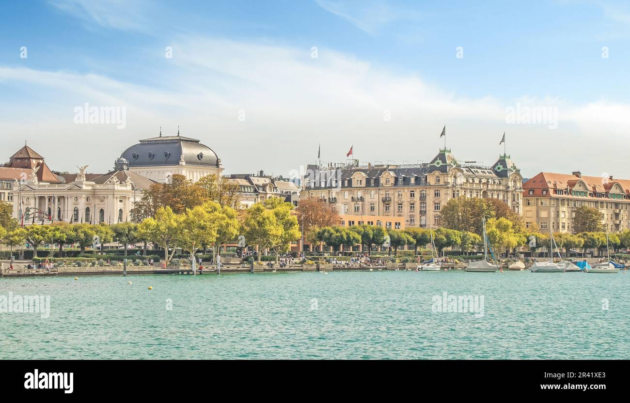 Lake Zurich, Opera House, Zurich, Switzerland Stock Photo - Alamy