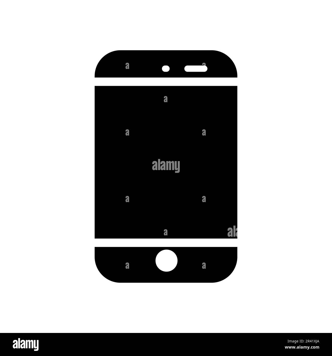 Mobile Phone Fill Icon Symbol Vector. Black Glyph Mobile Phone Icon ...